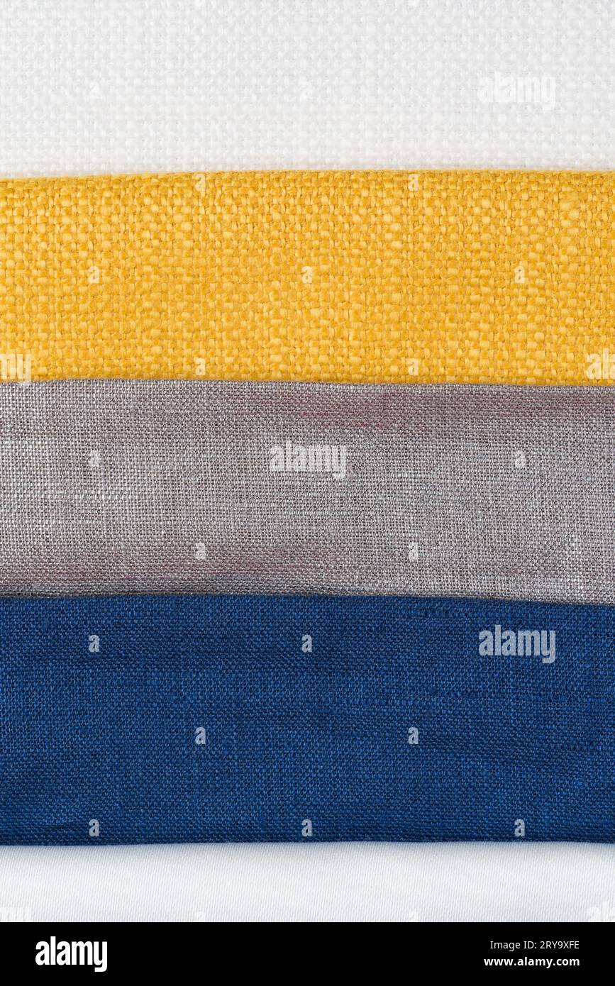 Multi color fabric texture samples Stock Photo - Alamy