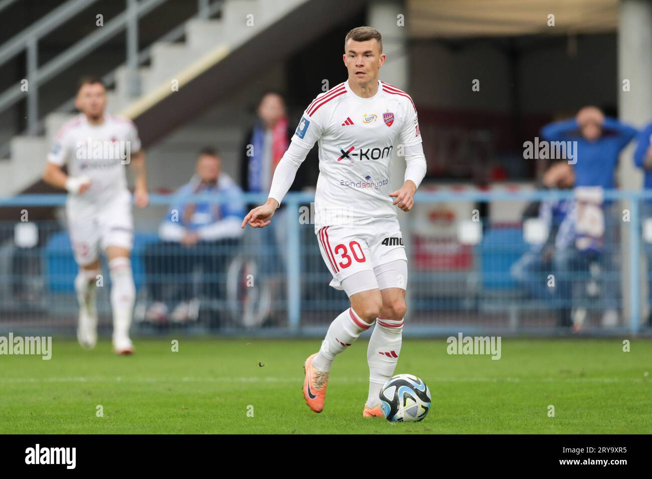 Gliwice, Poland. 24th Sep, 2023. Vladyslav Kochergin of Rakow Czestochowa seen in action during ...