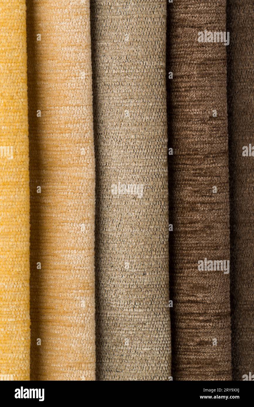 Multi color fabric texture samples Stock Photo - Alamy