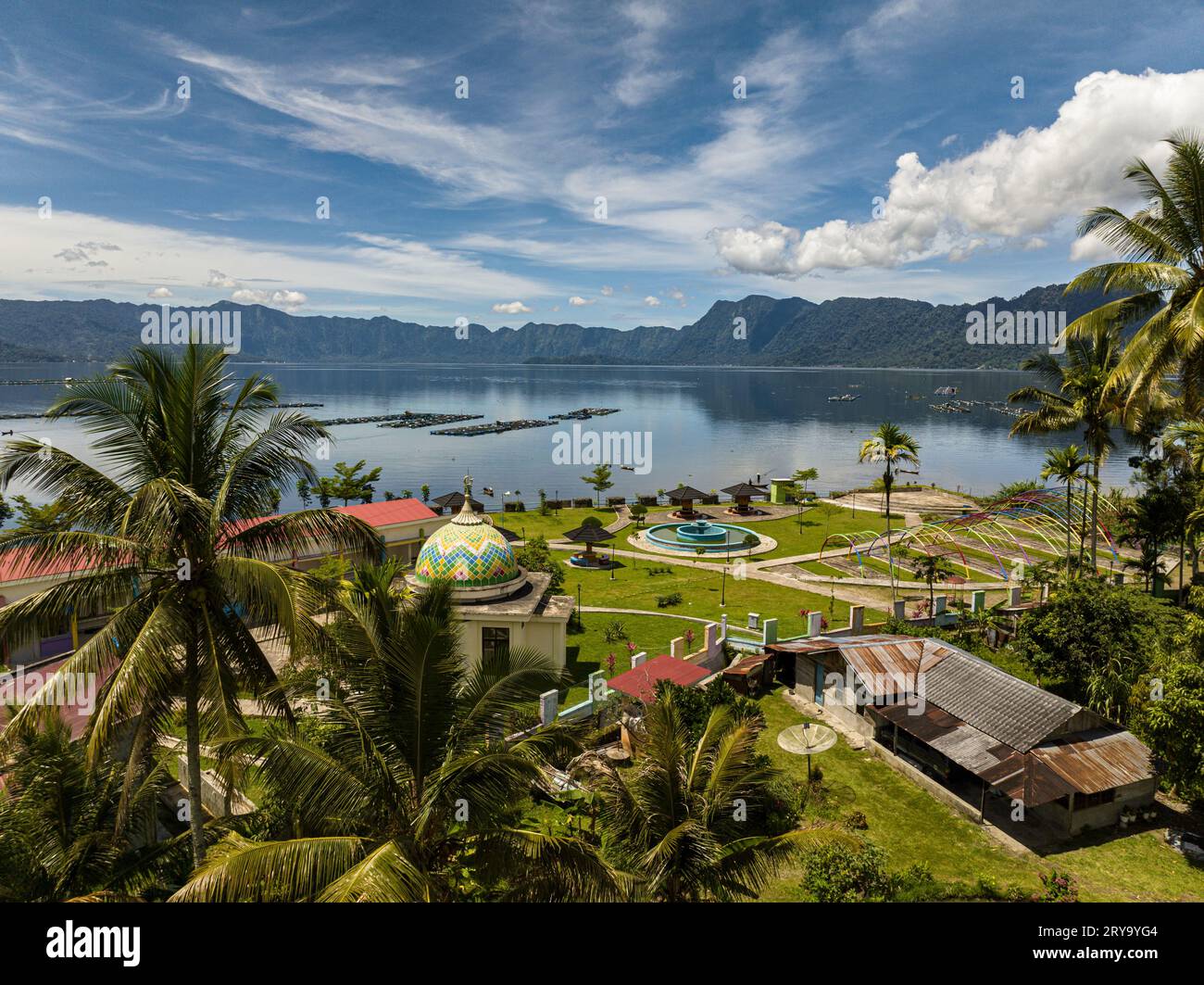 Aerial view shore lake maninjau hi-res stock photography and images - Alamy