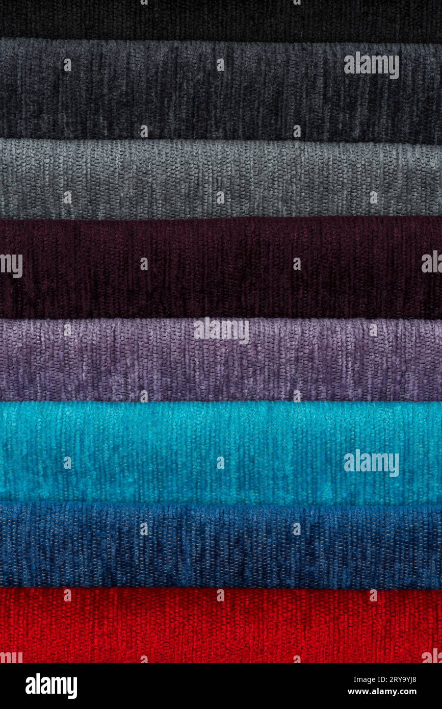 Multi color fabric texture samples Stock Photo - Alamy