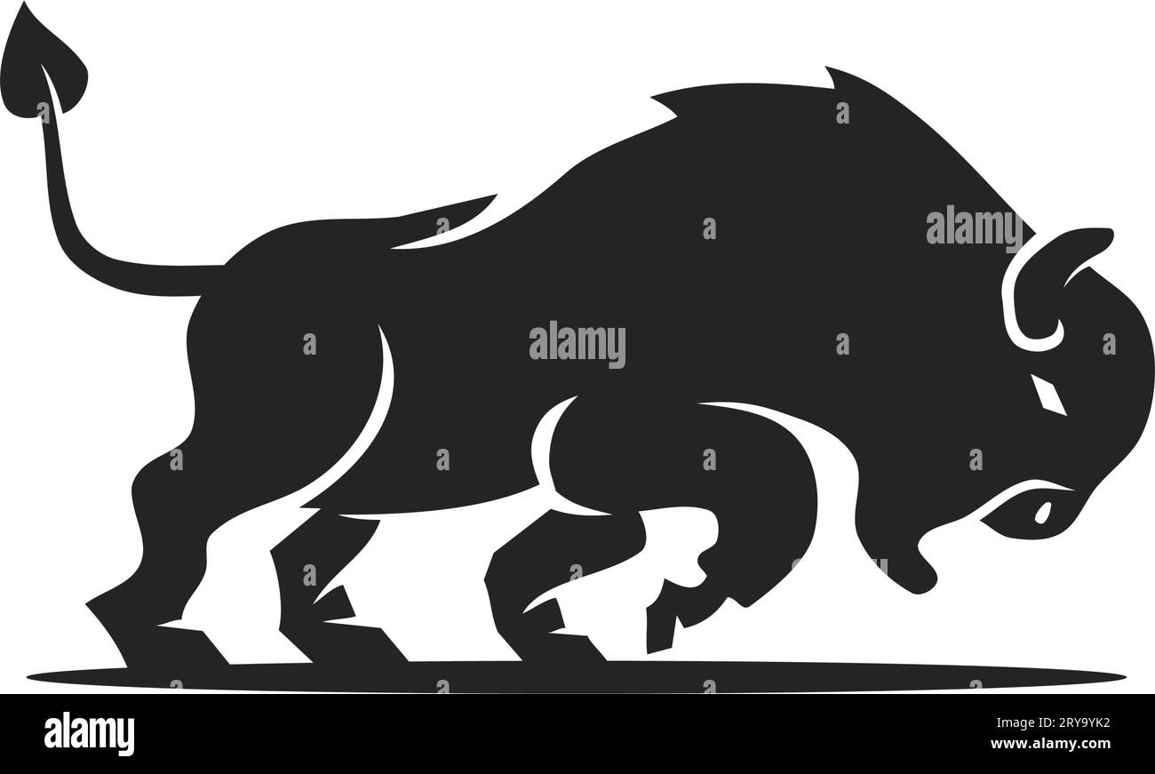 Bison logo template Isolated. Brand Identity. Icon Abstract Vector ...