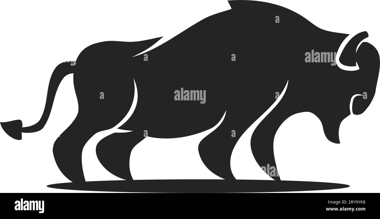 Bison logo template Isolated. Brand Identity. Icon Abstract Vector ...