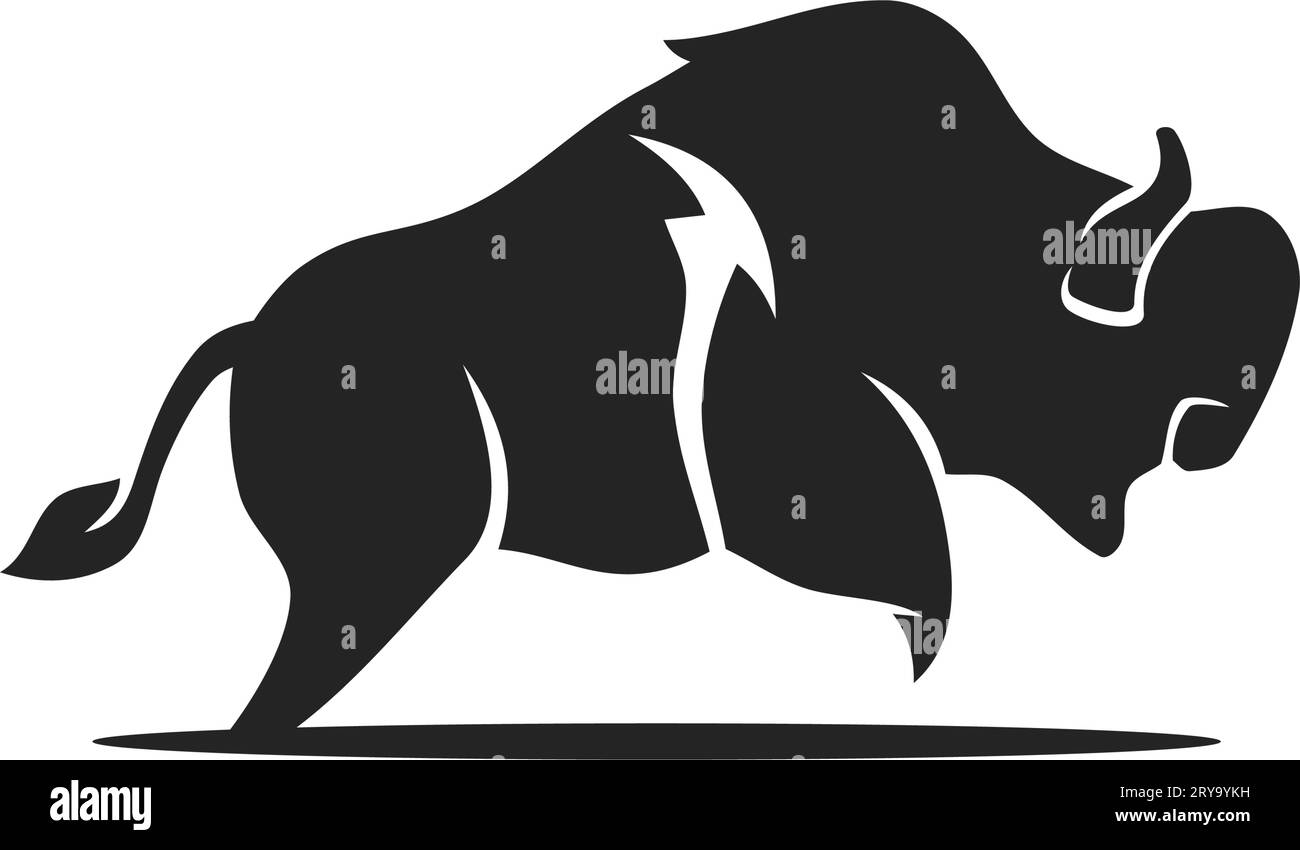 Bison logo template Isolated. Brand Identity. Icon Abstract Vector ...