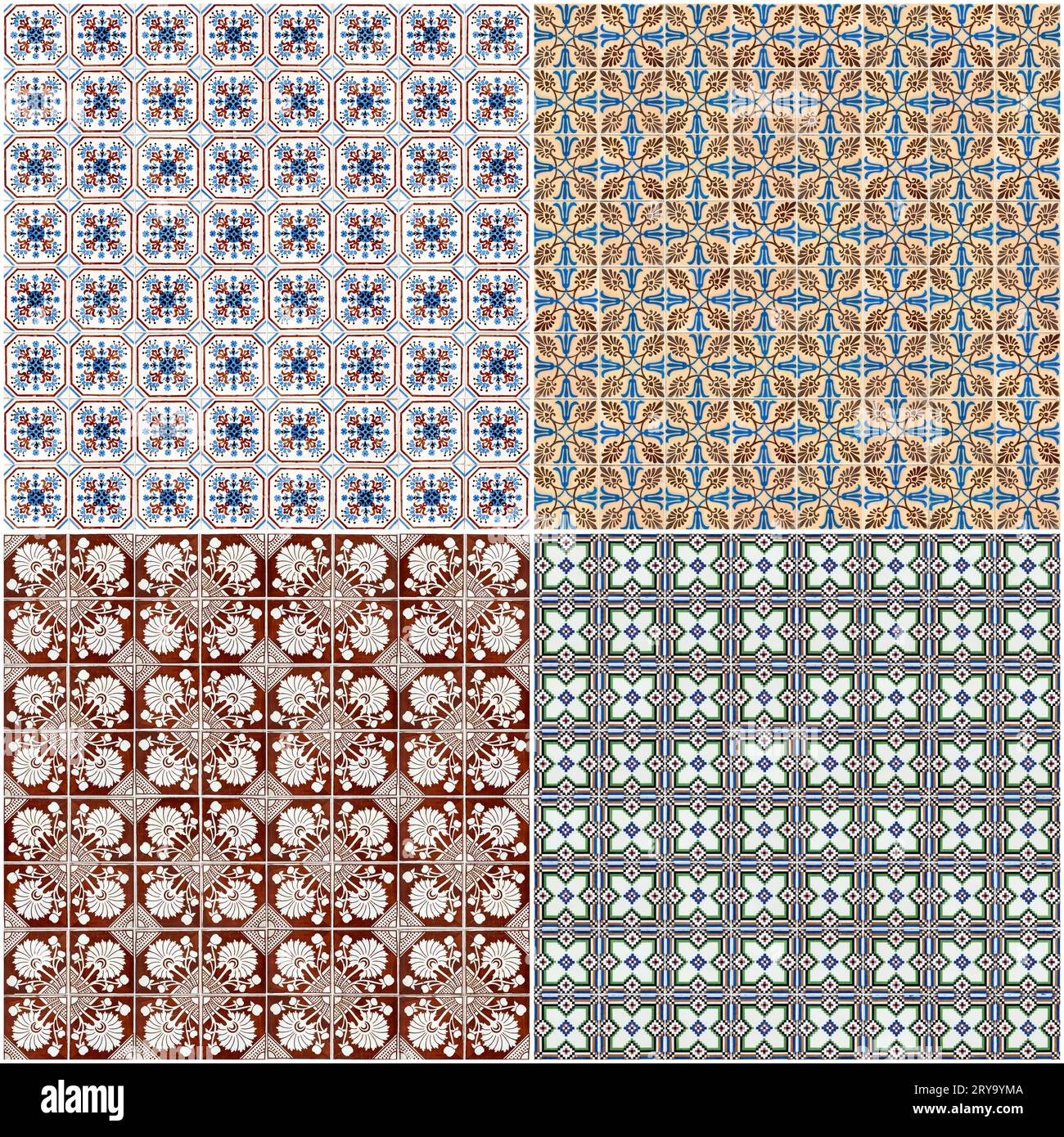 Wall tiles patterns Cut Out Stock Images & Pictures - Alamy