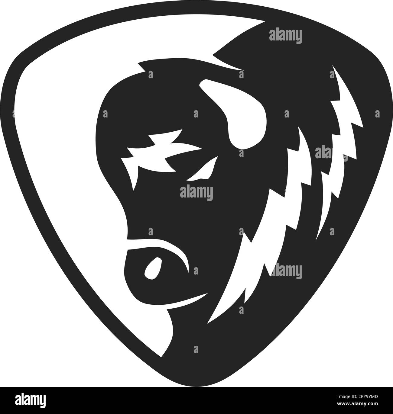 Bison logo template Isolated. Brand Identity. Icon Abstract Vector ...