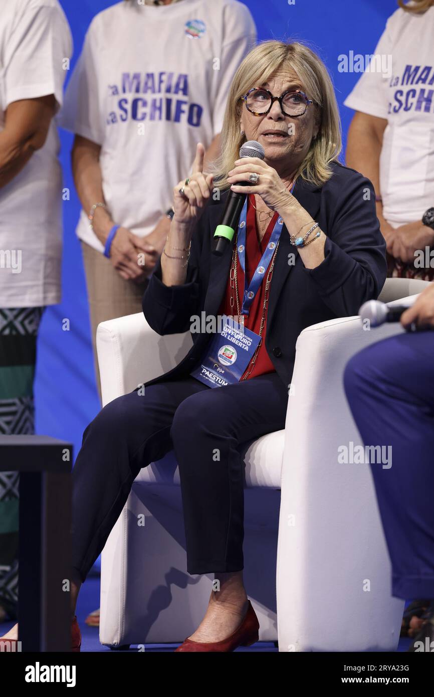 Pestum, Italy. 29th Sep, 2023. Rita dalla Chiesa is an Italian ...
