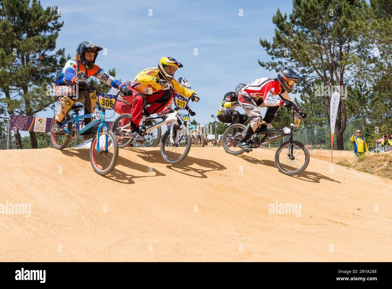 Masters riders during race Stock Photo - Alamy
