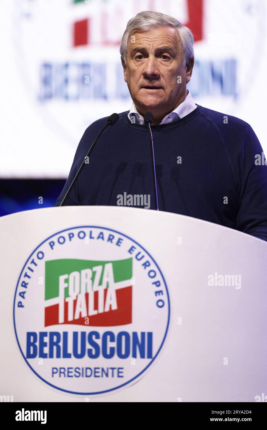 Pestum, Italy. 29th Sep, 2023. Antonio Tajani Minister of Foreign ...