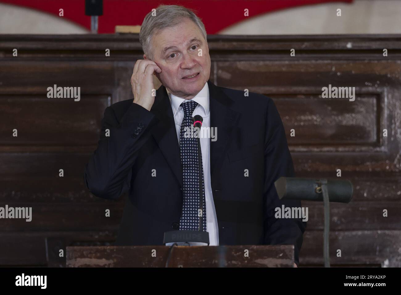 Napoli, Italy. 29th Sep, 2023. Ignazio Visco is an Italian economist ...