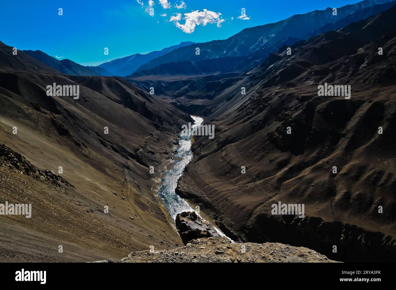 Panorama of the Indus River, Ladakh, India Stock Photo - Alamy