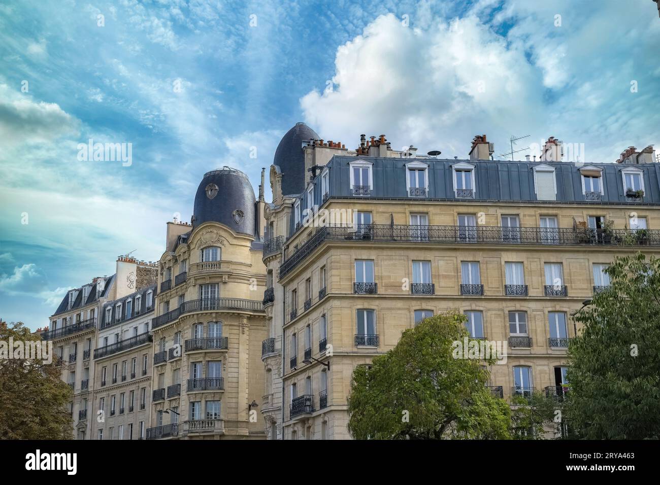 Paris, beautiful haussmann buildings, place de la Nation in the 11e ...
