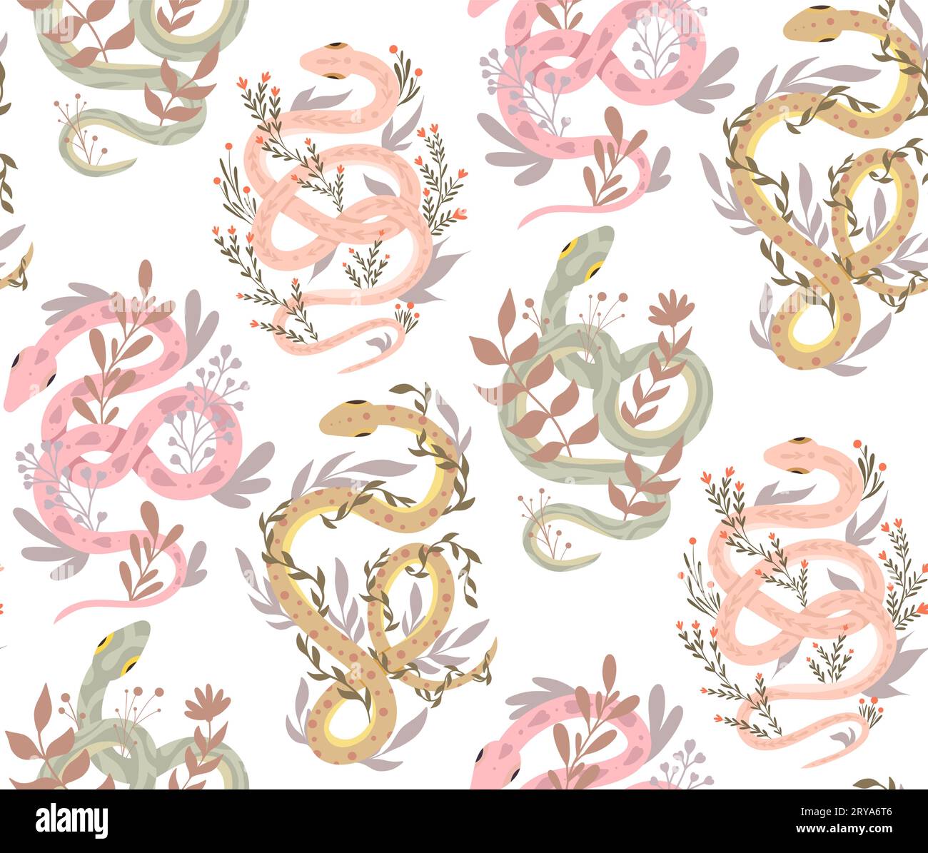 Pastel snakes Stock Vector Images - Alamy