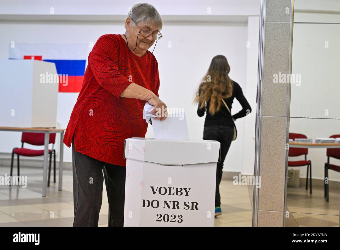 Kuty, Czech Republic. 30th Sep, 2023. Slovak early parliamentary ...