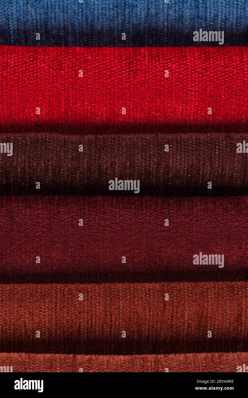 Multi color fabric texture samples Stock Photo - Alamy