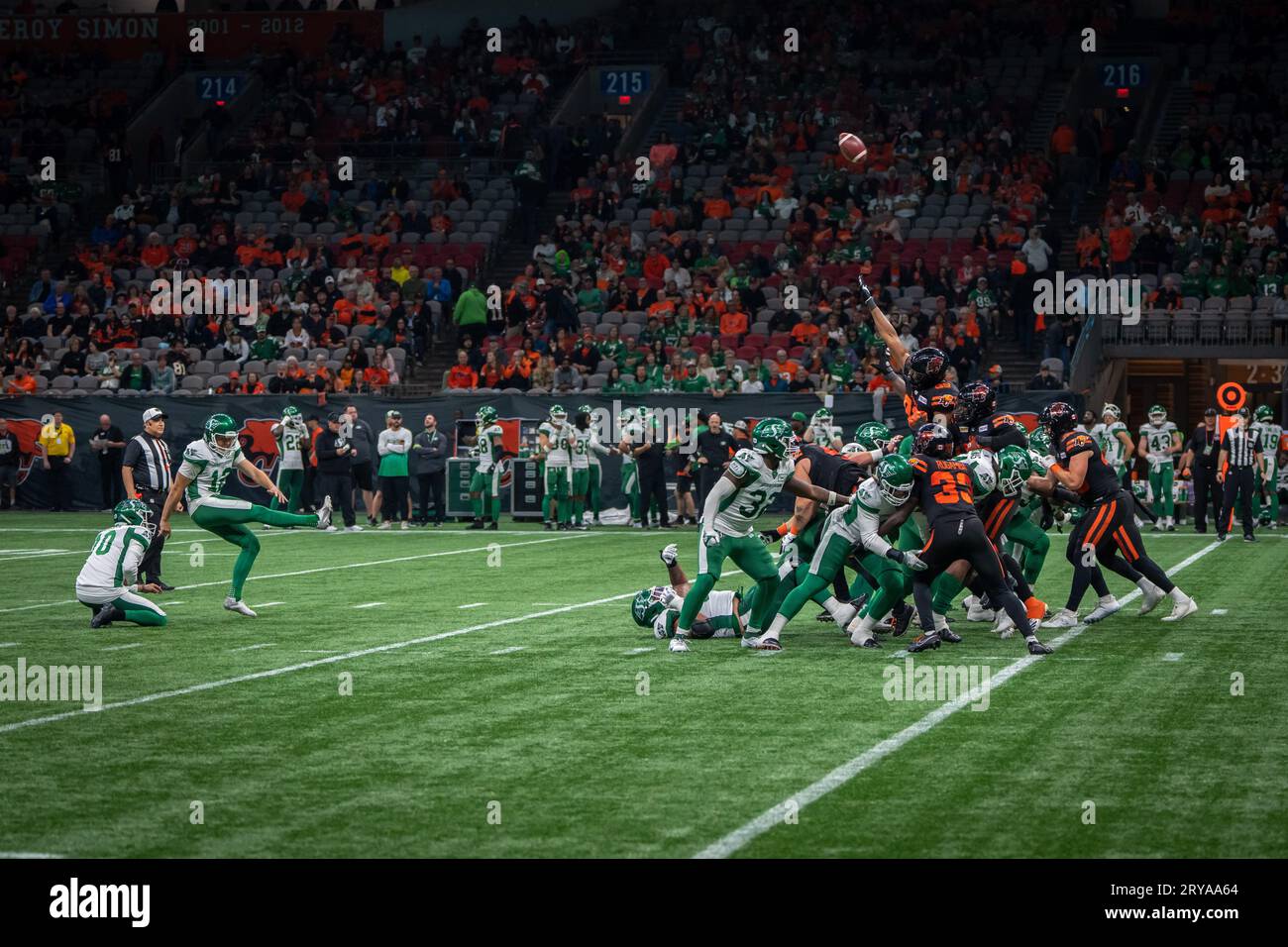 Vancouver, Canada. 29th Sep, 2023. BC Lions defensive lineman Nick ...