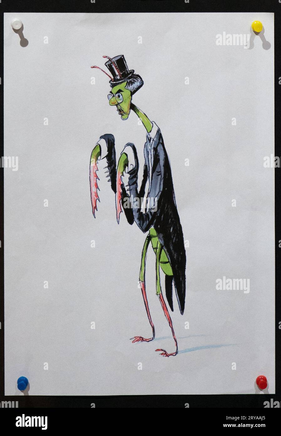 A sketch of politician Jacob Rees-Mogg during the preview for the ...