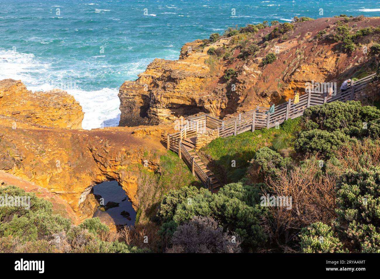 The Grotto arched rock formation at Twelve Apostles rock formations ...