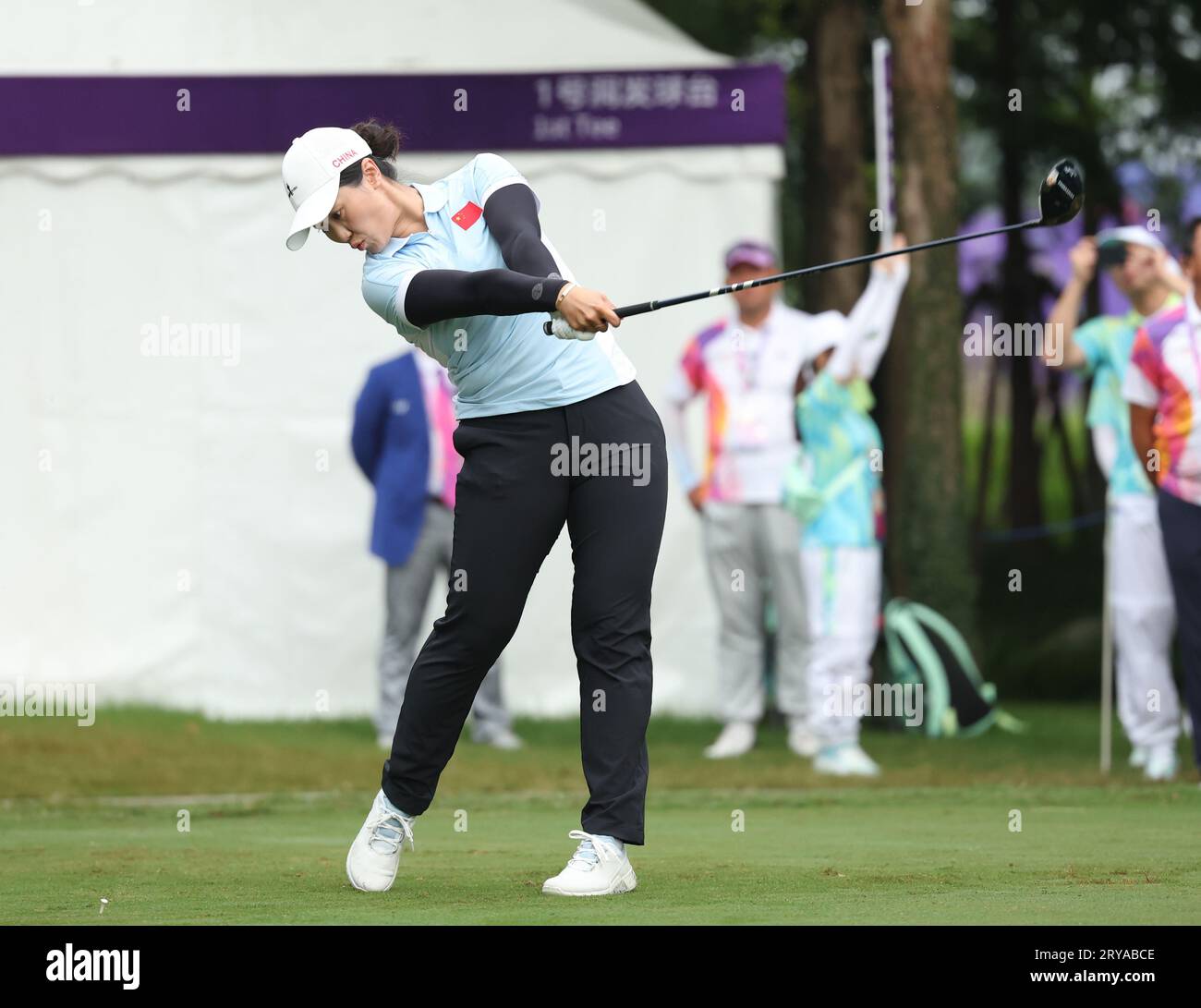 Hangzhou, China's Zhejiang Province. 30th Sep, 2023. Lin Xiyu of China ...