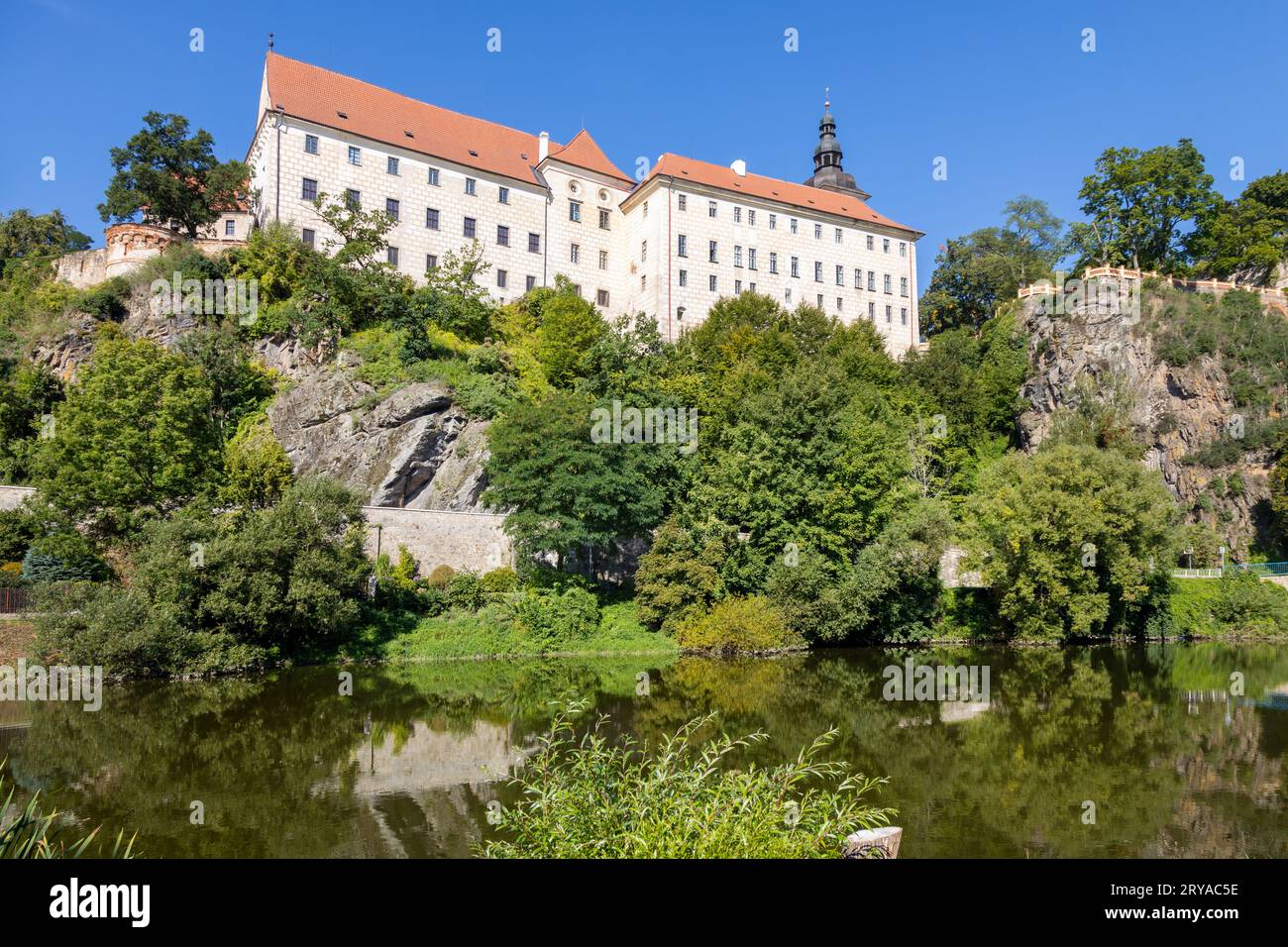 renesancni zamek Bechyne nad Luznici, řeka Lužnice, Jizni Cechy, Ceska ...