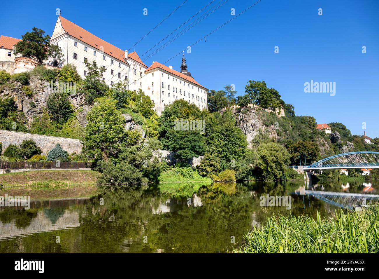 renesancni zamek Bechyne nad Luznici, řeka Lužnice, Jizni Cechy, Ceska ...