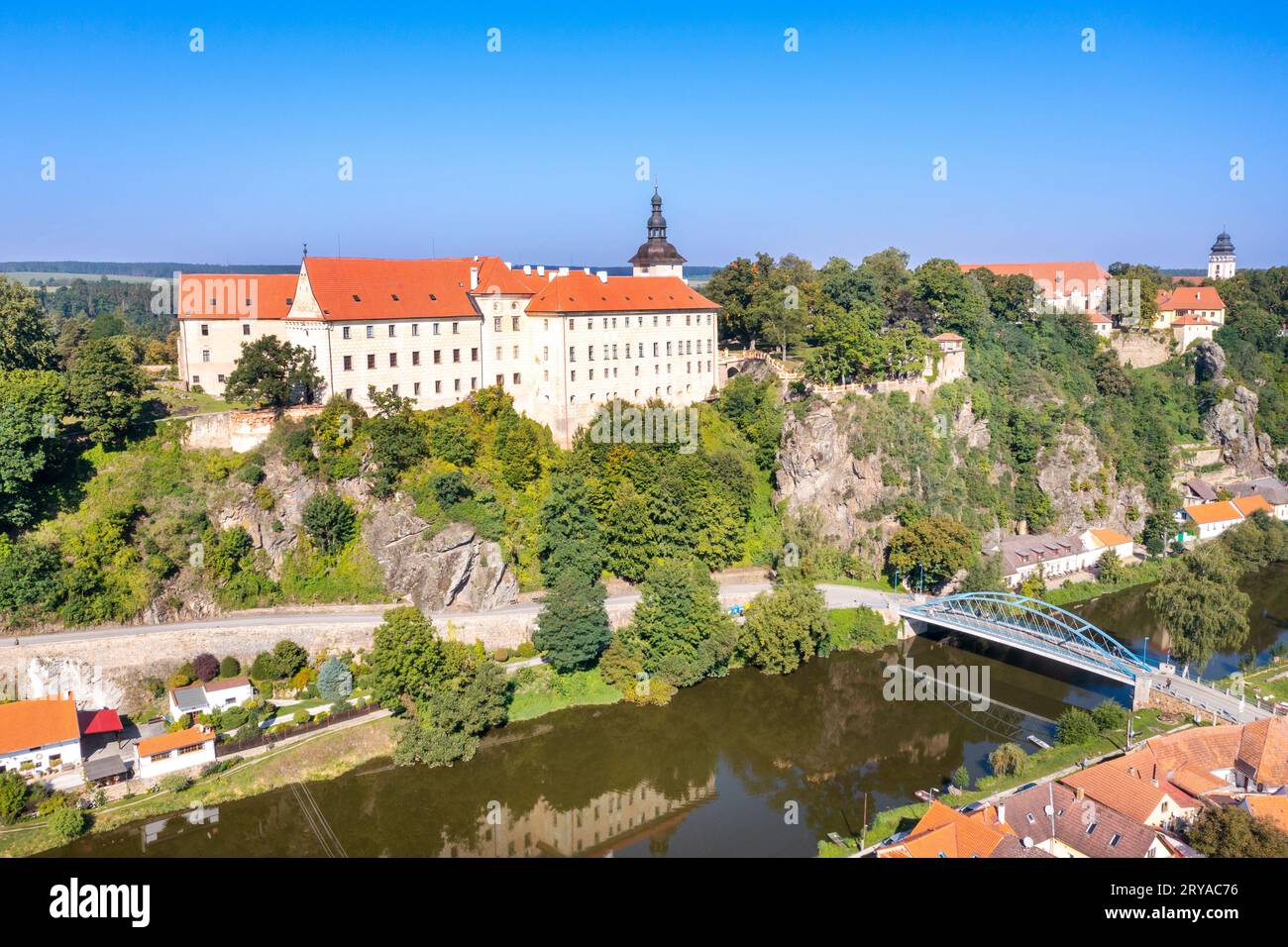 renesancni zamek Bechyne nad Luznici, řeka Lužnice, Jizni Cechy, Ceska ...