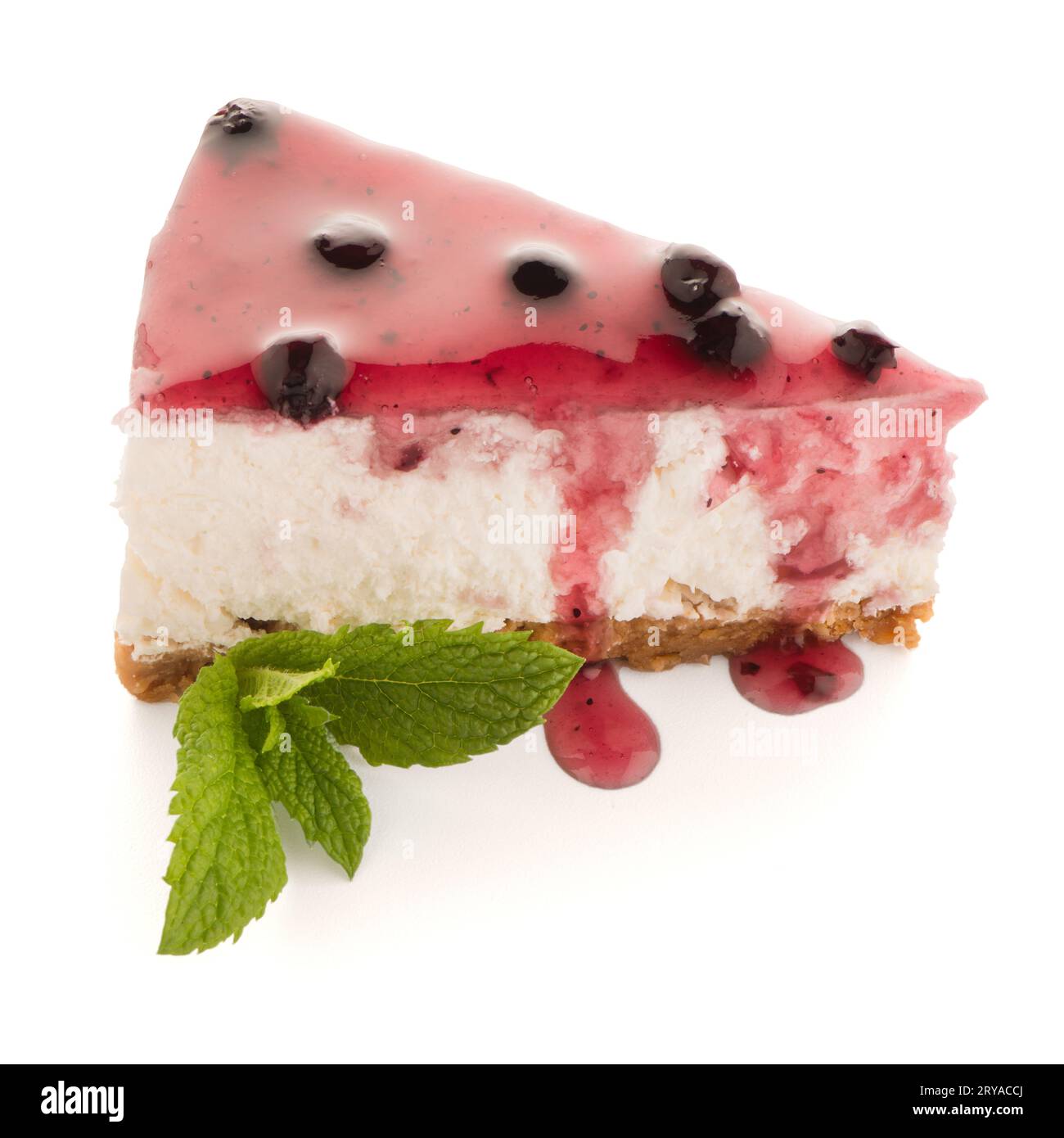 Cheese Cake slice Stock Photo - Alamy