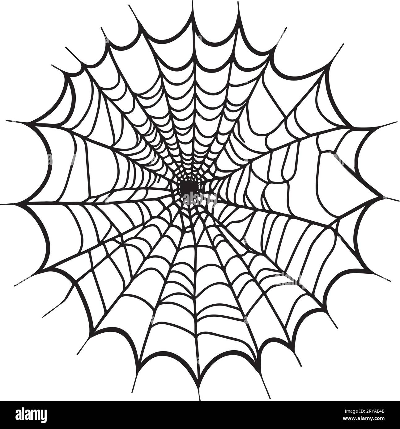 Black Spider Web Of Halloween Vector Stock Vector Image & Art - Alamy