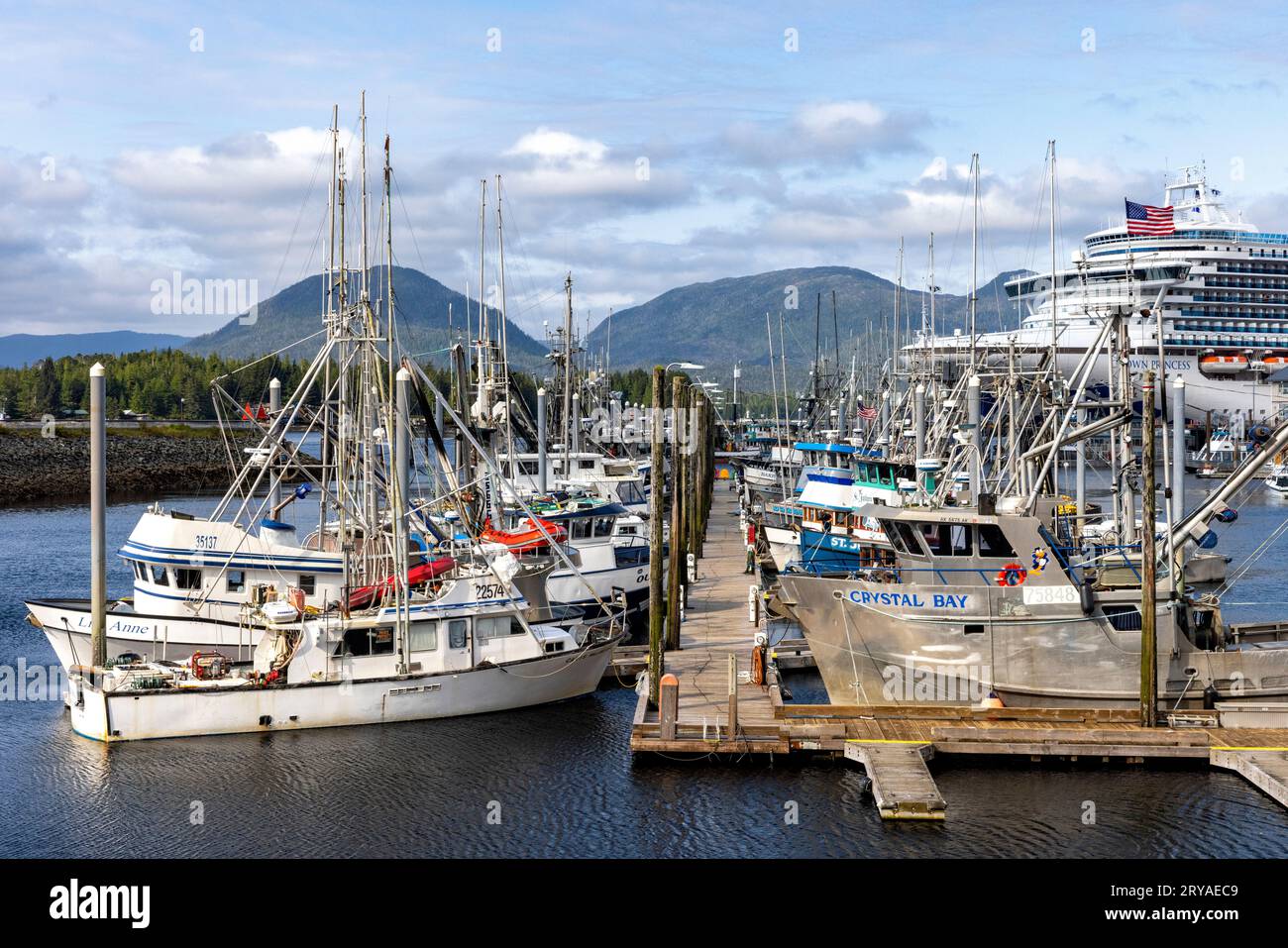 Ketchikan Yacht Club, Thomas Basin - Ketchikan, Alaska, USA Stock Photo ...