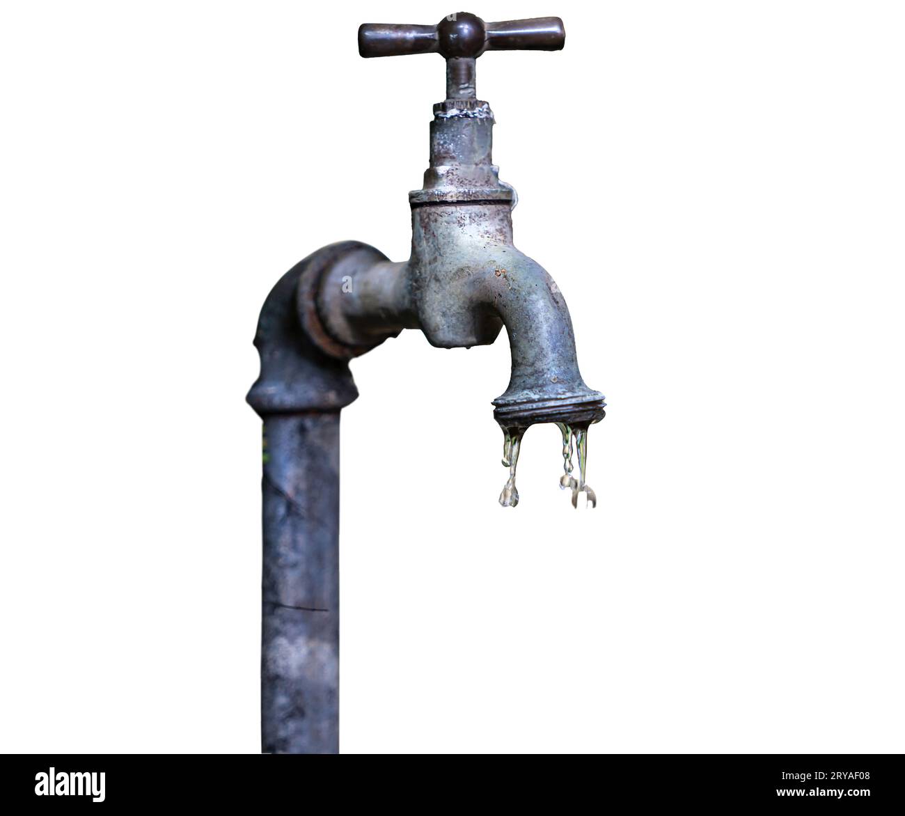 Water faucet flow in Cut Out Stock Images & Pictures - Alamy