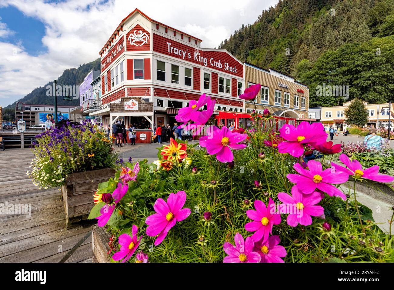 Legendary Tracy's King Crab Shack in downtown Juneau, Alaska, USA Stock ...