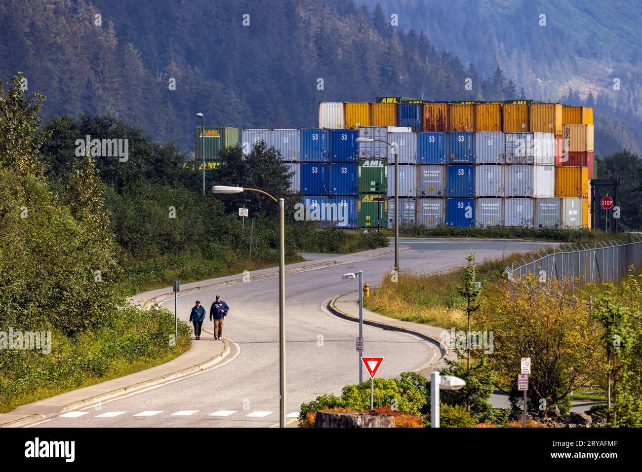 Coastal landscape of Juneau, Alaska, USA Stock Photo - Alamy
