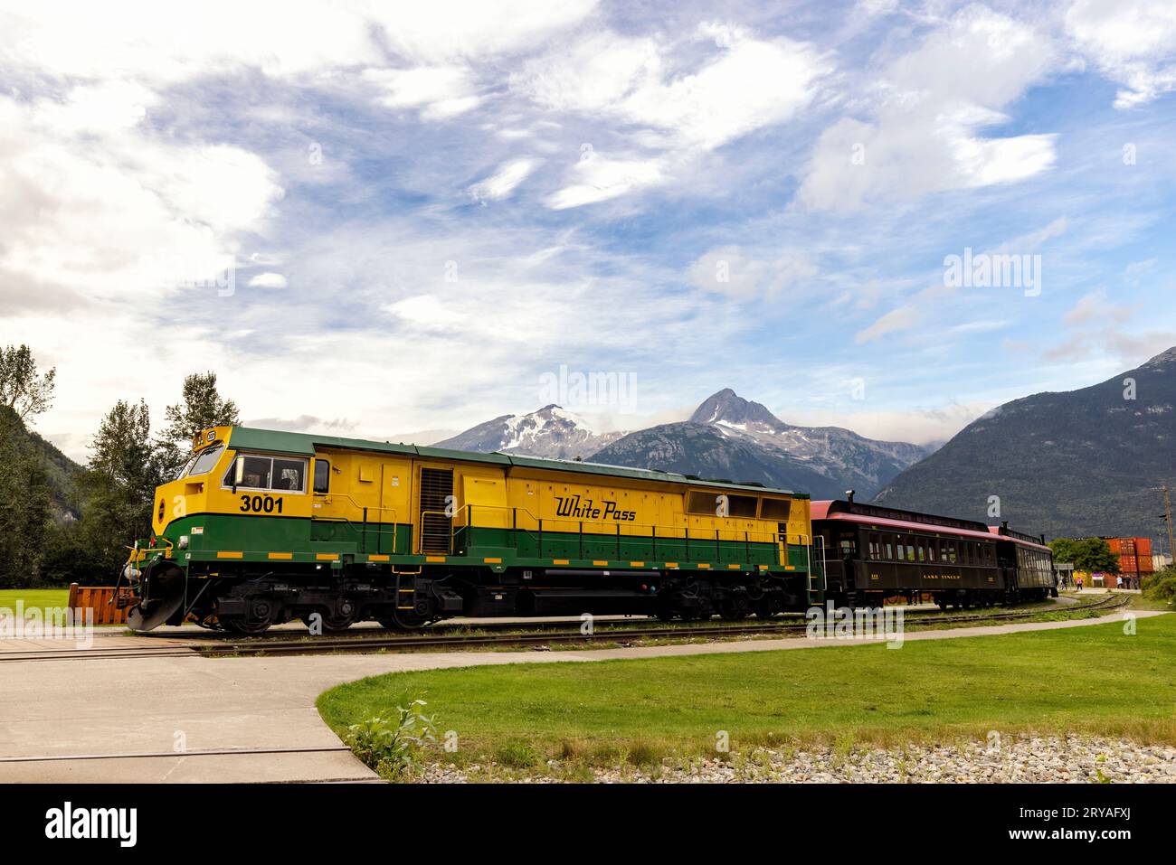 White Pass & Yukon Route Railway Train - Skagway, Alaska, USA Stock ...