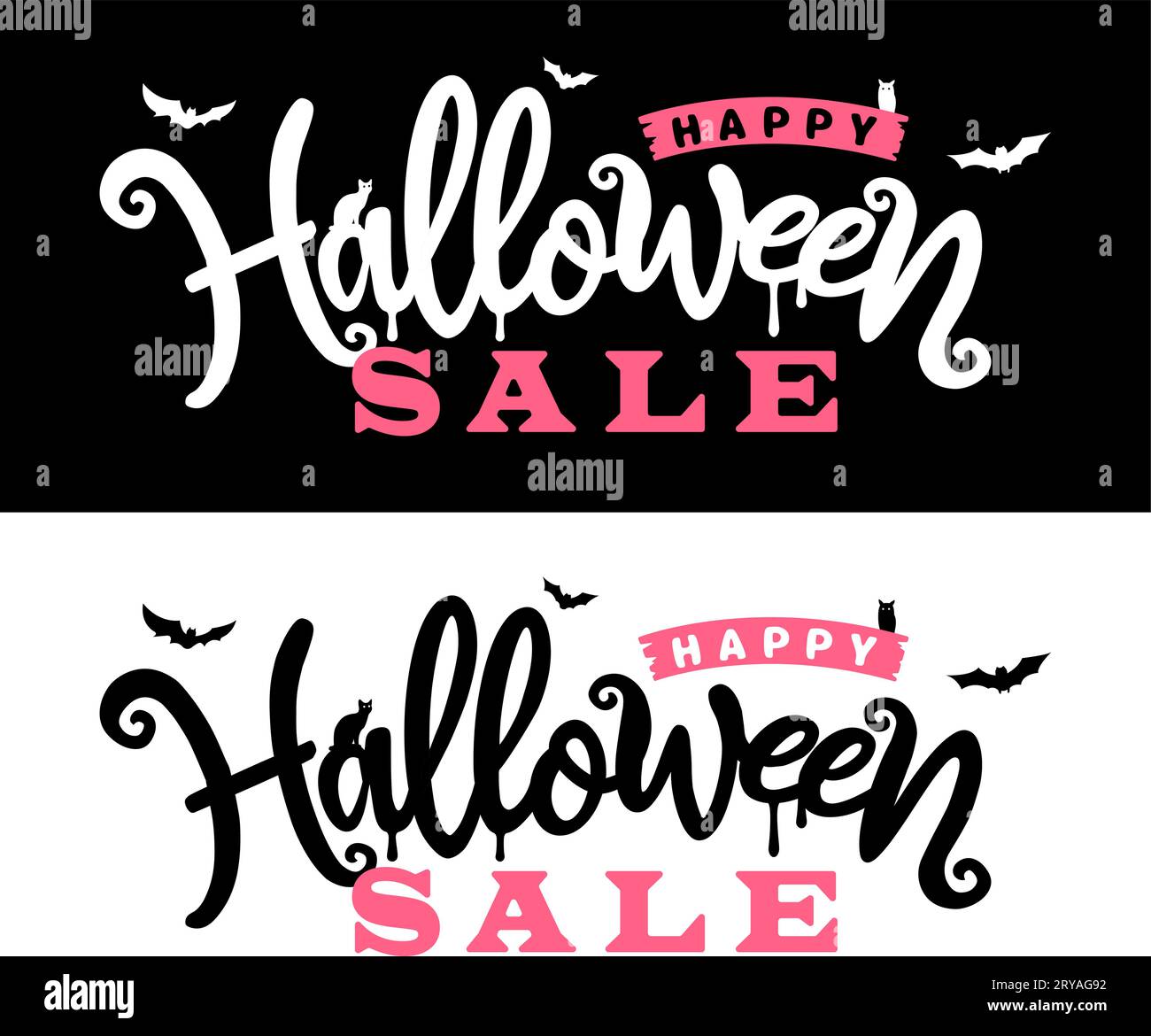 Happy Halloween sale logo vector illustration Stock Vector Image & Art ...