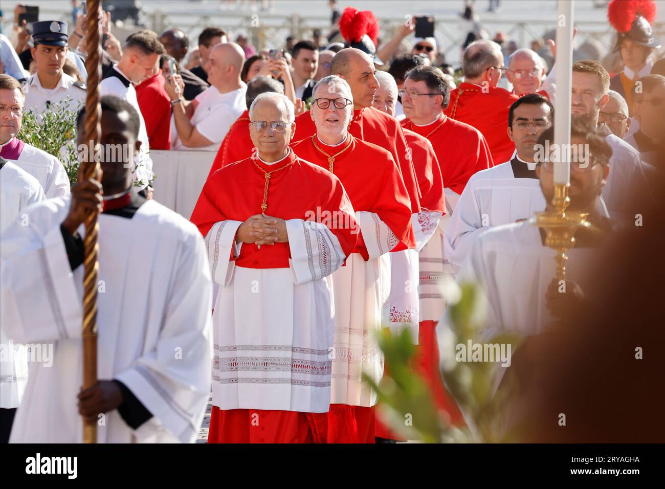 New cardinals, from left, Robert Francis Prevost, Prefect of the ...