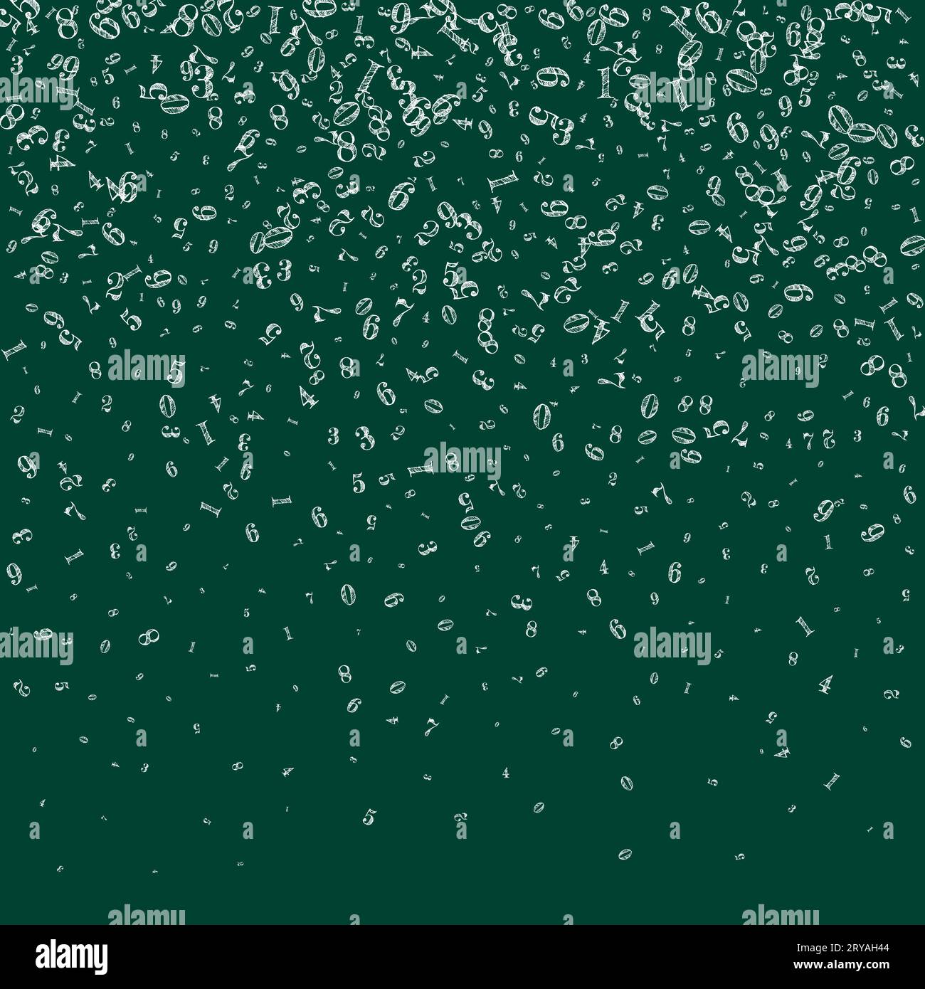 Falling numbers. Math study concept with flying digits. Back to school ...