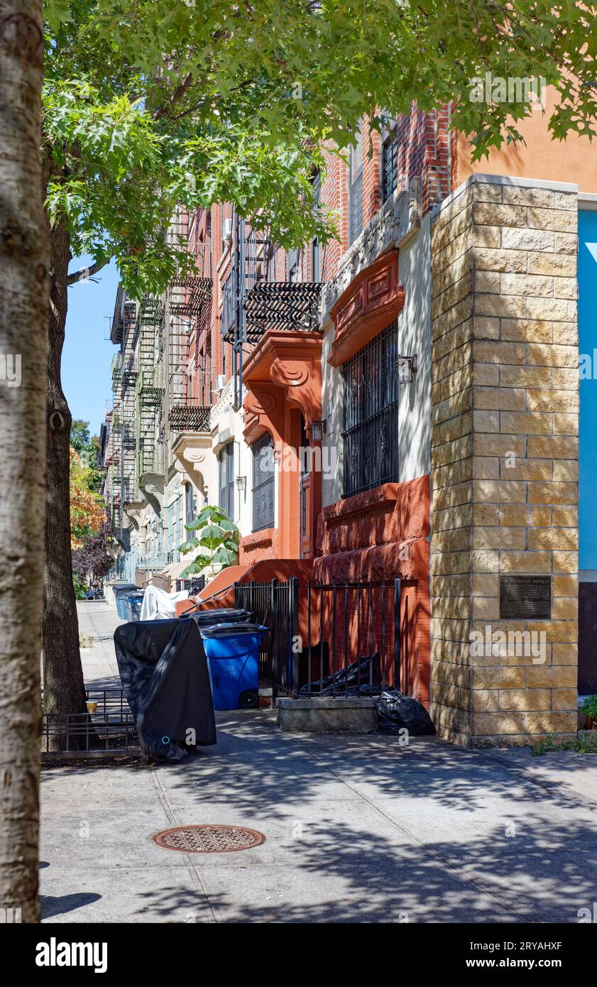 271 and 273 West 150th Street, Harlem, are five-story red brick apartment buildings designed by ...