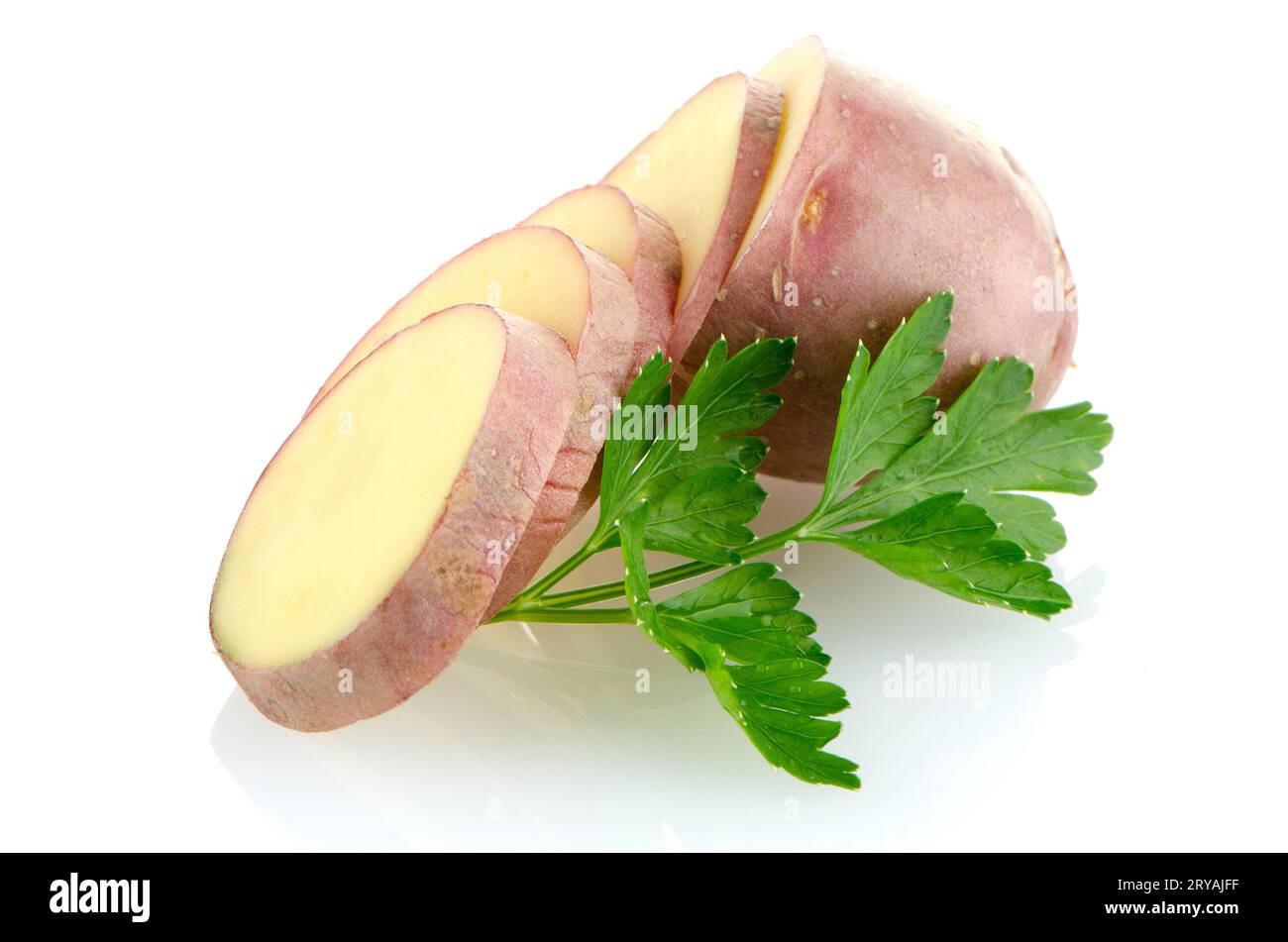 Red sliced potatoes Stock Photo - Alamy