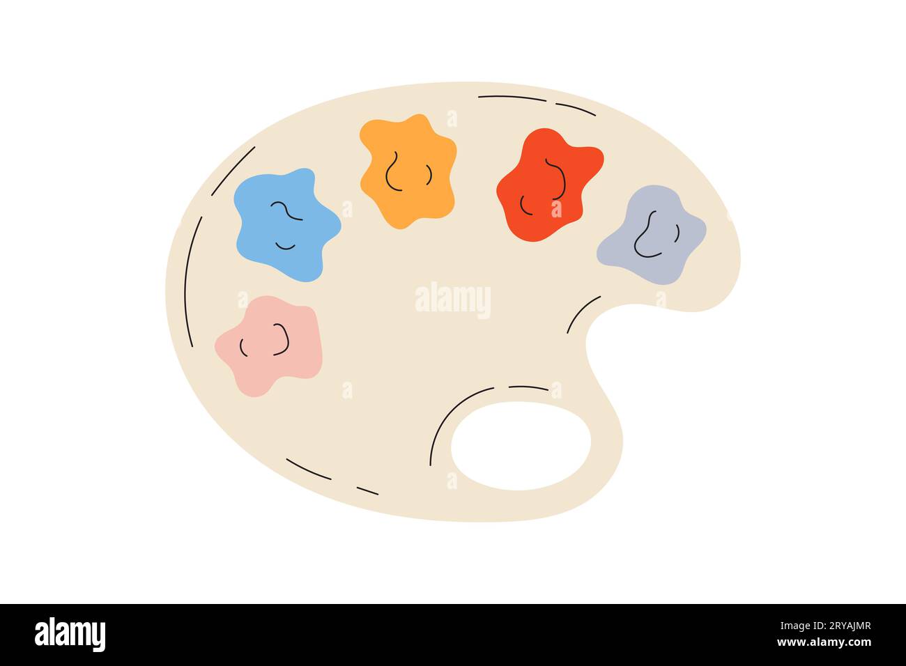 Cartoon artists palette Cut Out Stock Images & Pictures - Alamy