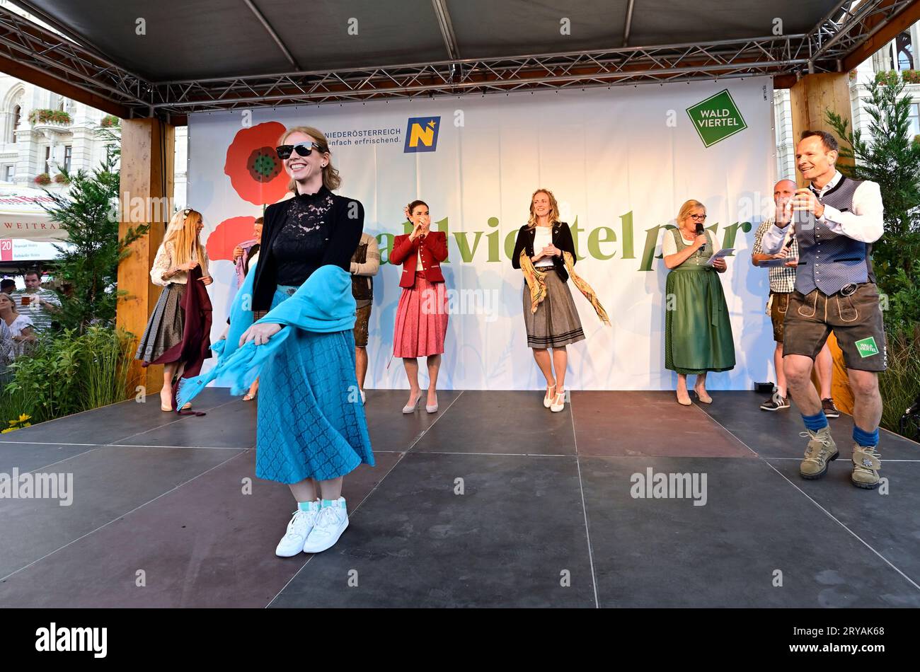 Vienna, Austria. September 28, 2023. Traditional costume fashion show ...