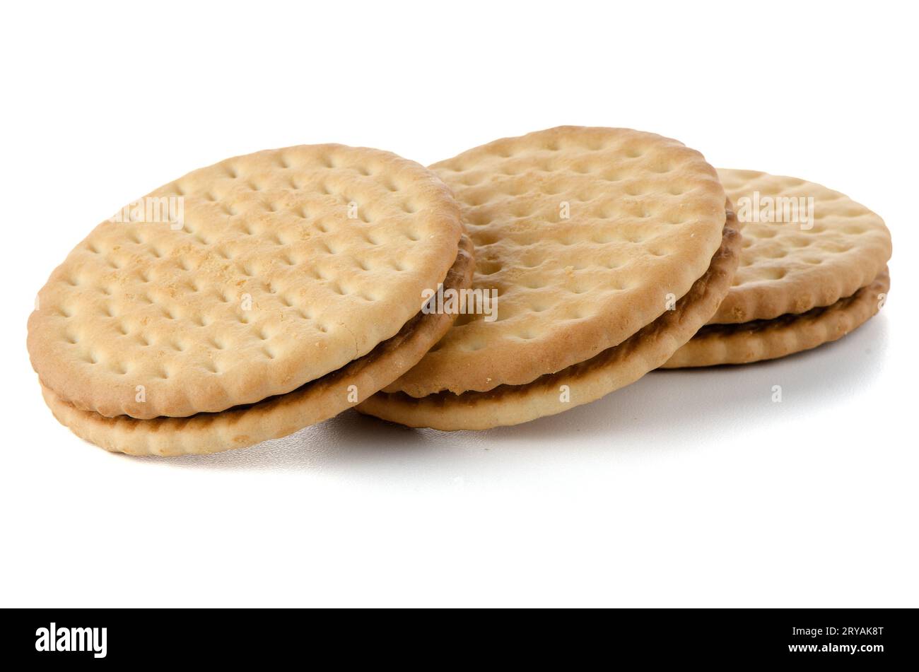 Sandwich biscuits with chocolate filling Stock Photo - Alamy