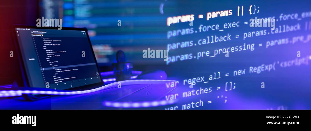 Abstract Computer Script Code Programming Code Screen Of Software Developer Software