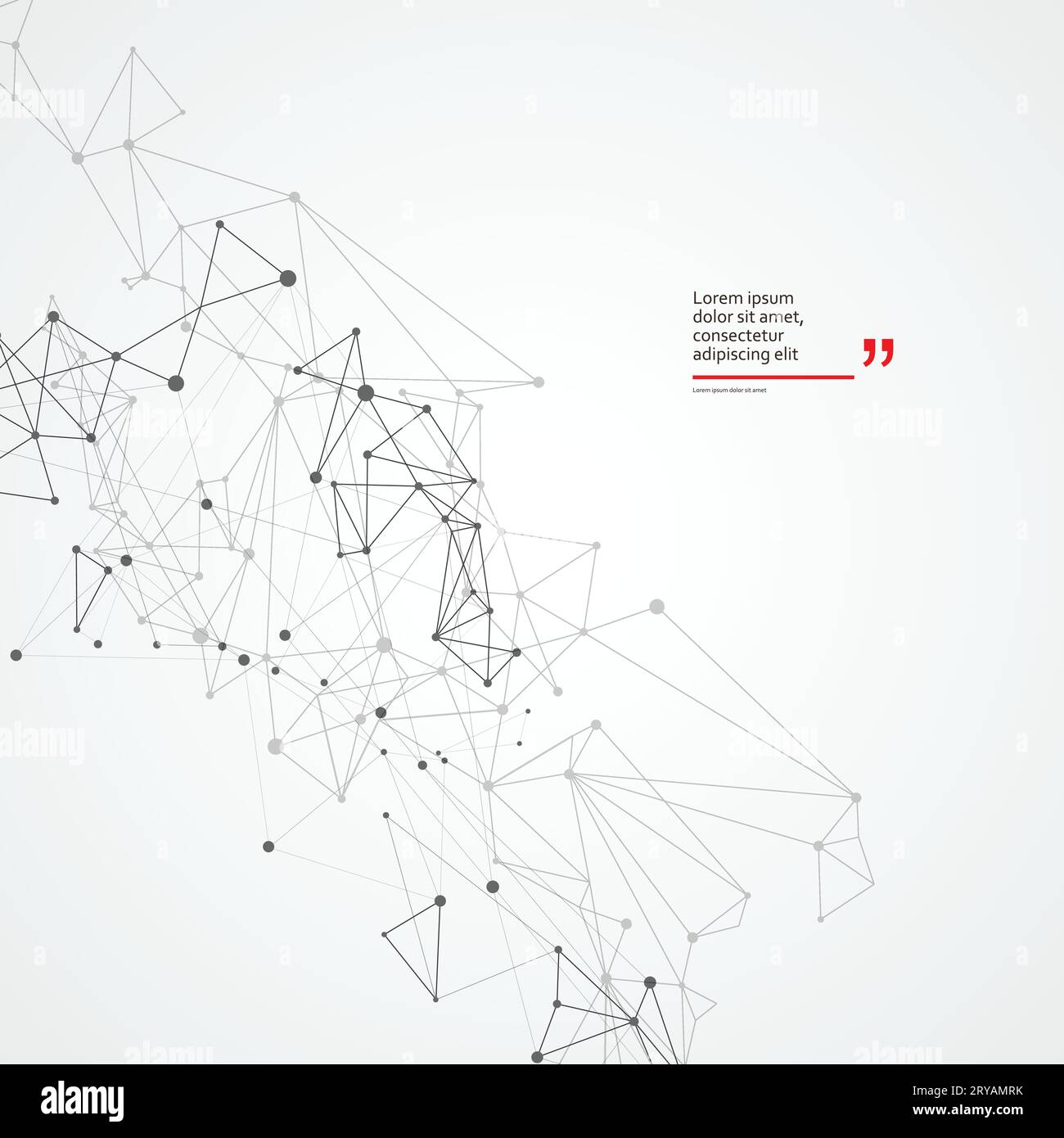 Geometric connected line and dots. Simple technology graphic. Vector science design. Digital ...