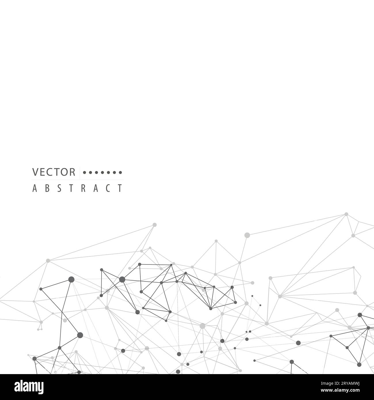 Geometric connected line and dots. Simple technology graphic. Vector ...