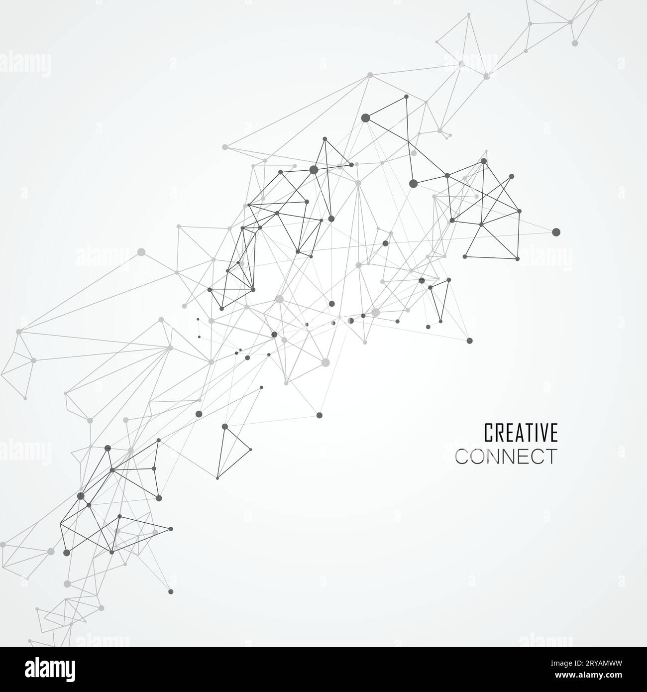 Abstract background with dotted grid. Connected lines and cells. Modern ...