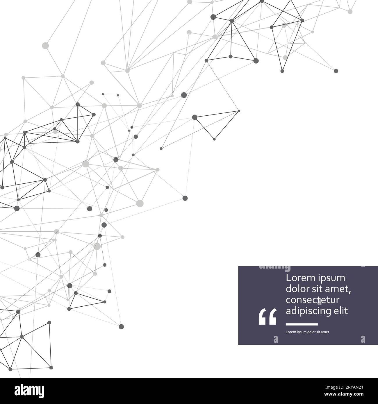 Vector connect lines and dots. Banner template for technology project ...