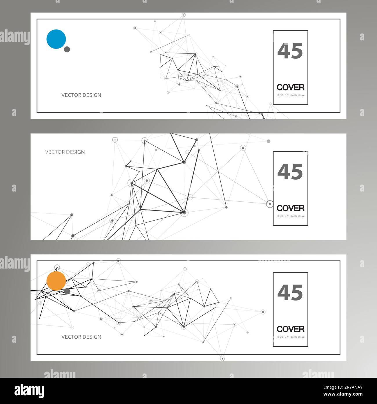 Vector layout of A4 format cover design templates. Technology, science ...