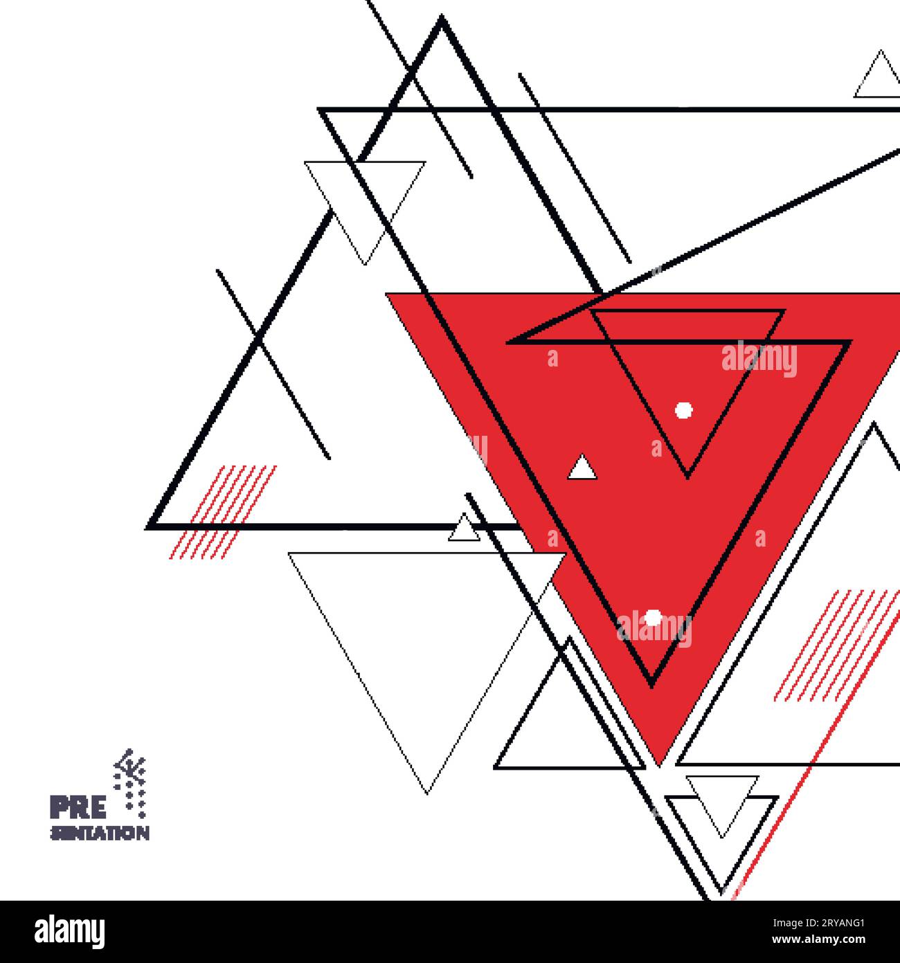 Abstract geometric background with triangles. Minimalistic technology style. Vector connect ...