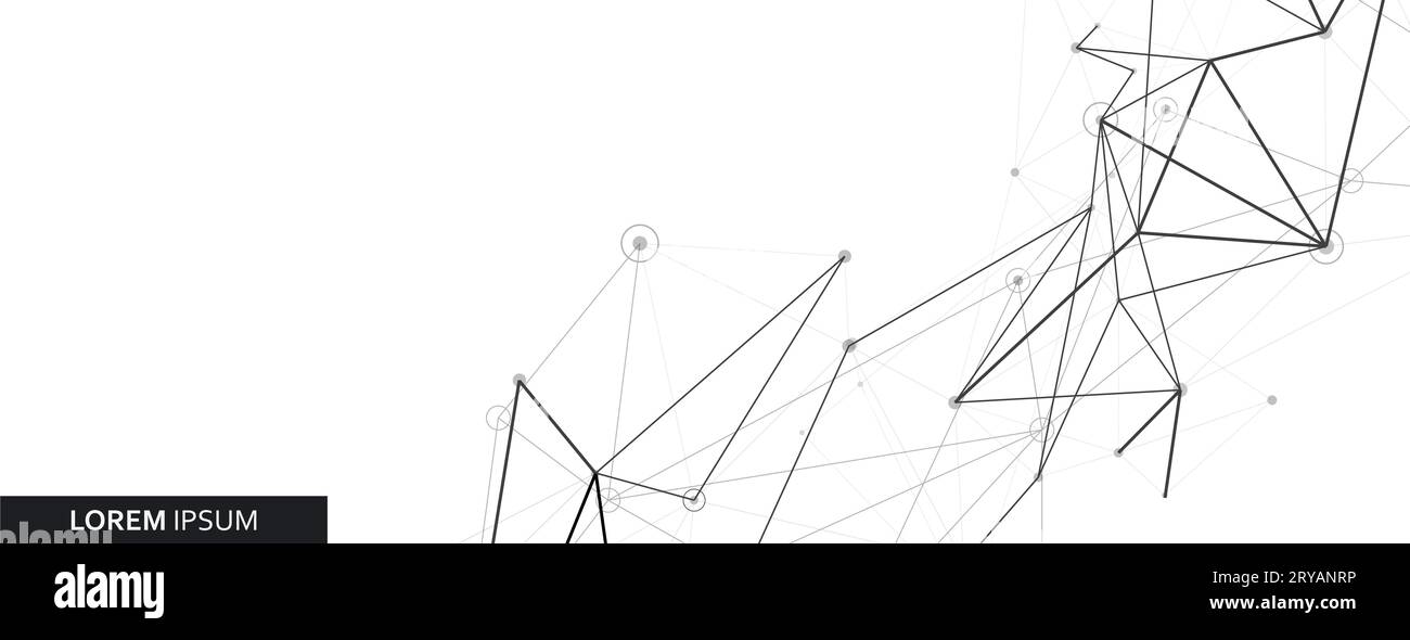 Abstract connecting dots and lines. Polygonal creative background. Technology design. Vector ...