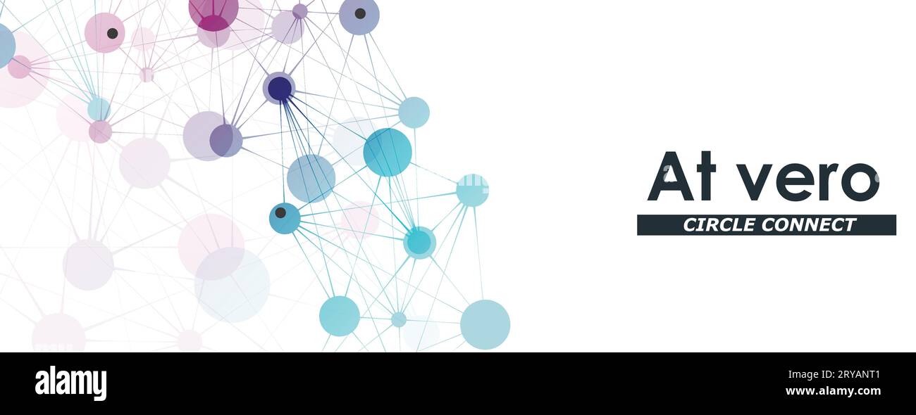 Vector banner design Connecting dots and lines. Abstract network ...